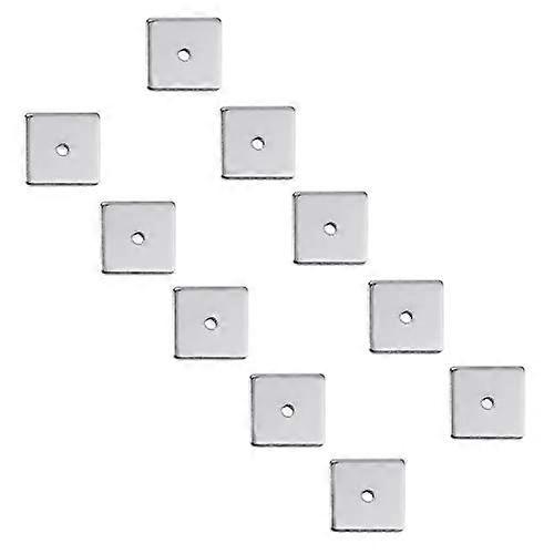 100pcs 6mm Square Spacer Beads 1.2mm Small Hole Stainless Steel Loose ...