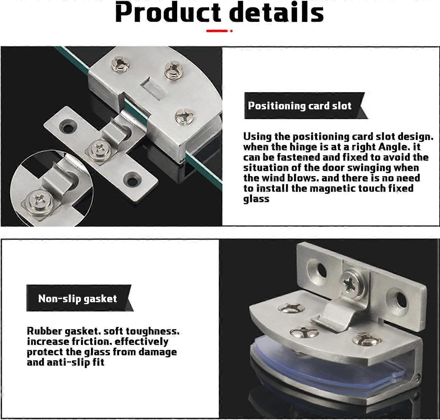 2 Pcs Glass Doors Hinge Cupboard Showcase Wine Cabinet Clamp Gate Hinges Cabinet Glass Hinge ...