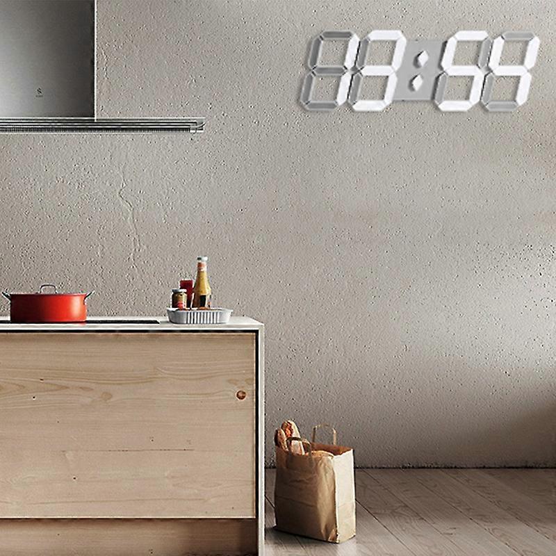 New 3d Led Digital Wall Clock With Extra Large Numbers Remote Control ...