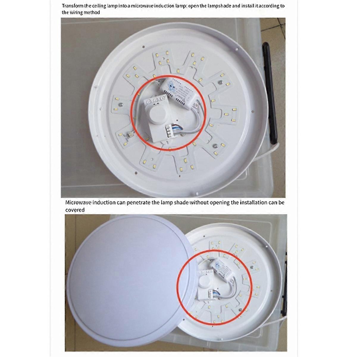 5.8GHz Microwave Radar Sensor Switch Knob Switch Adjustment LED Light ...