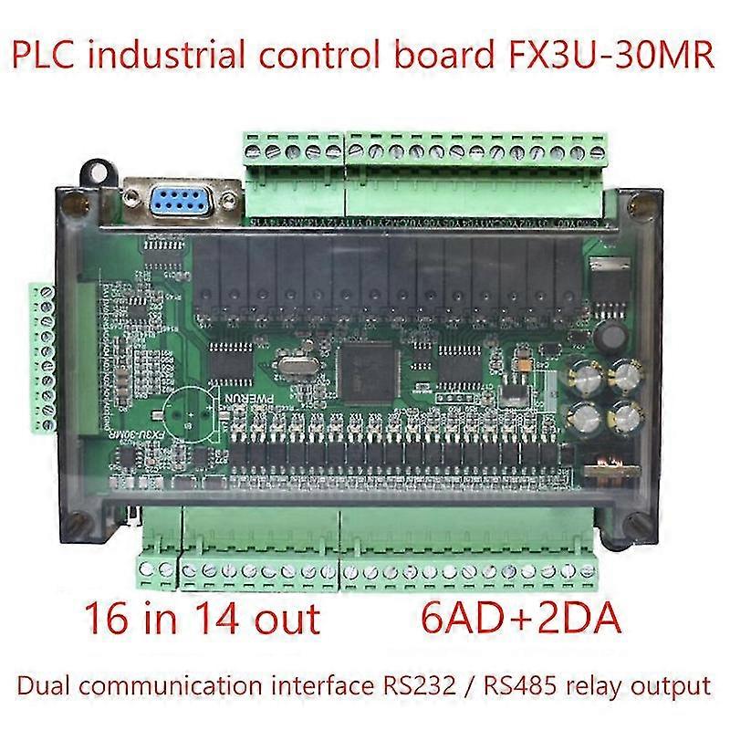 Plc Industrial Control Board Simple Programmable Controller Type Fx3u-30mr Support Rs232/rs485 ...