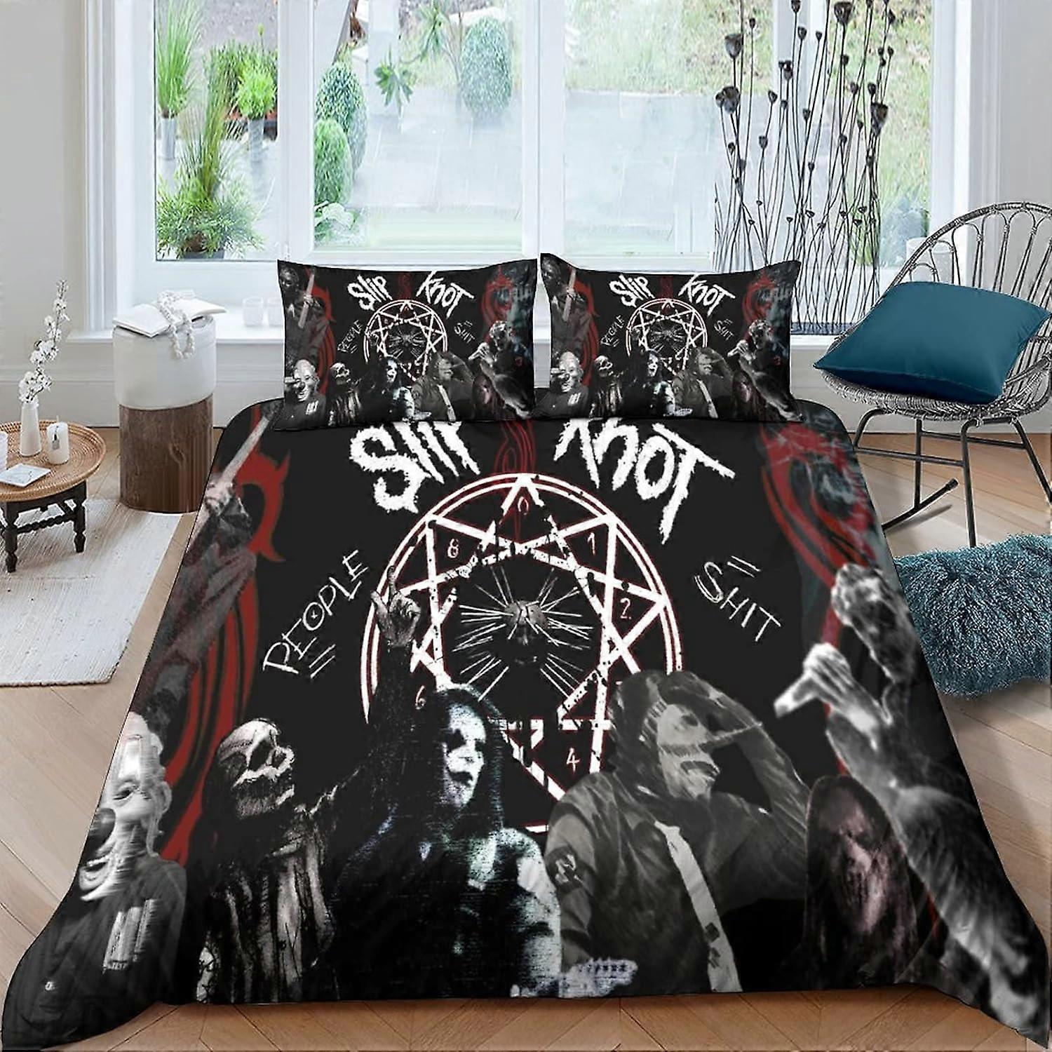 3D Bedding Set Slipknot Duvet Cover for Kids Boys Girls 3D Print Rock ...