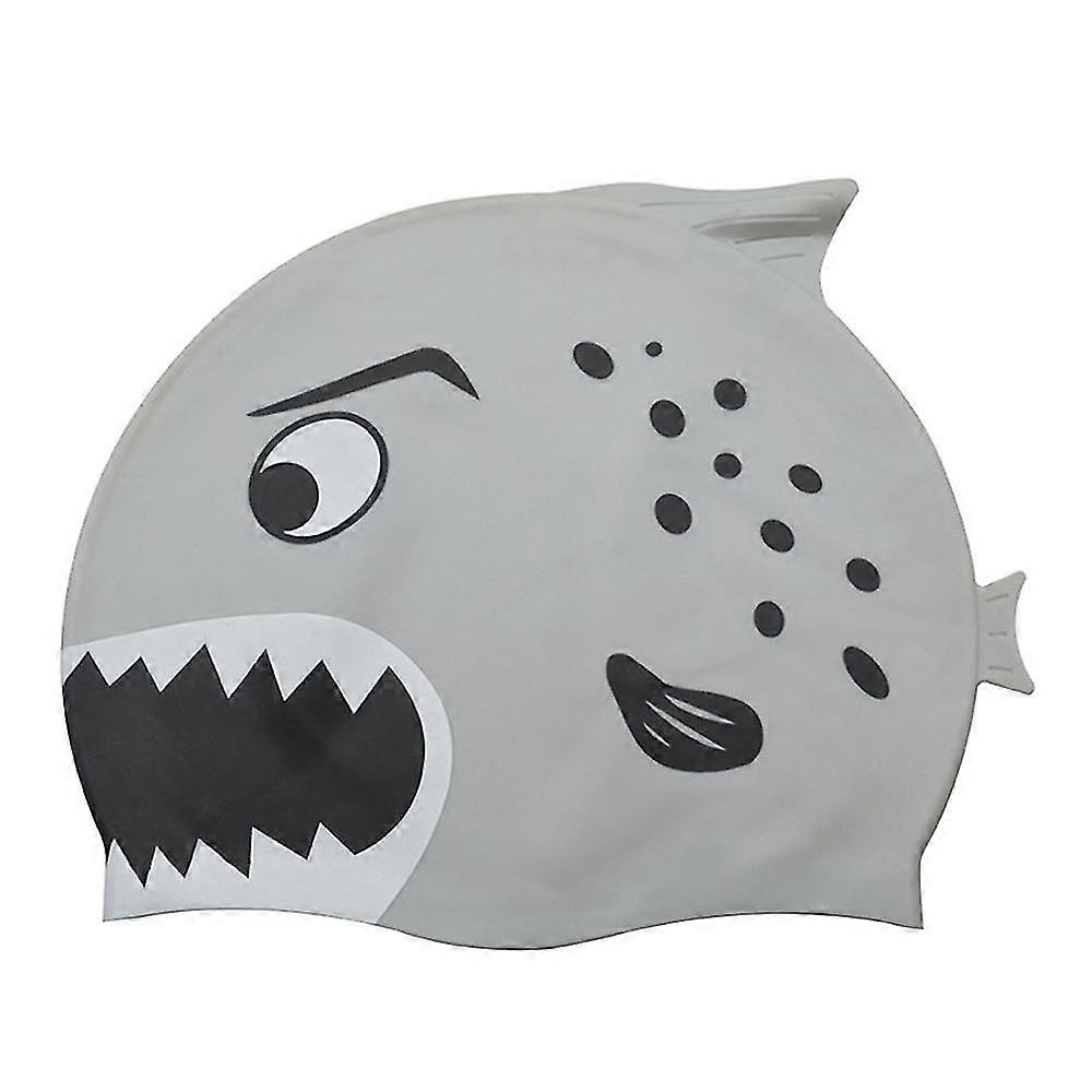 Swim Cap Fun Silicone Swimming Cap Unisex Kids Shark Bath Hat ...