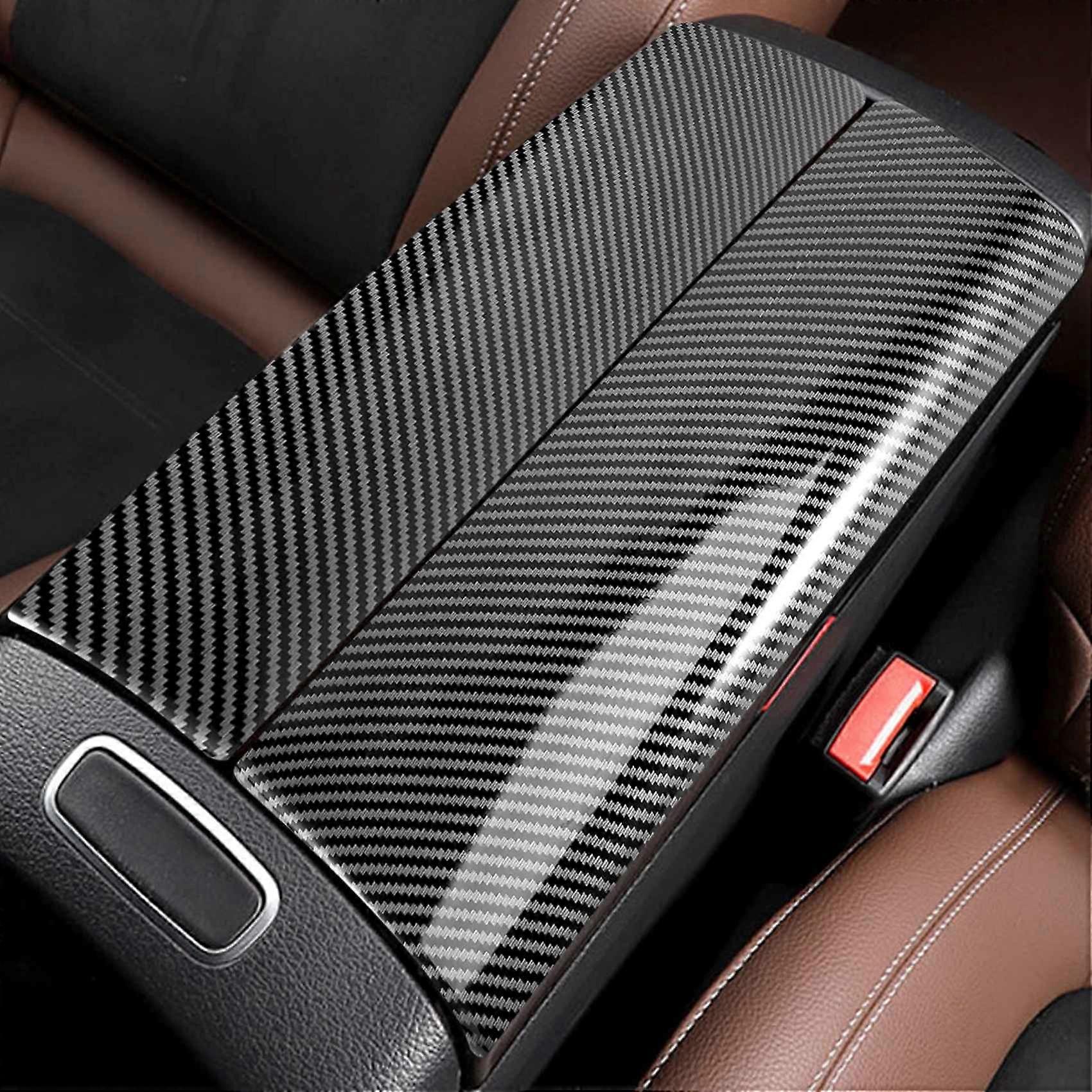 Carbon Fiber Car Storage Box Panel Cover Armrest Box Panel for C Class ...
