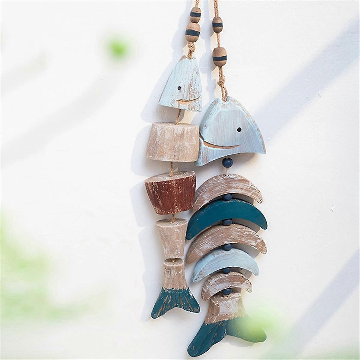 Wooden Fish Decor Hanging Fish Hand Carved Fish Wall Decor for Nautical ...