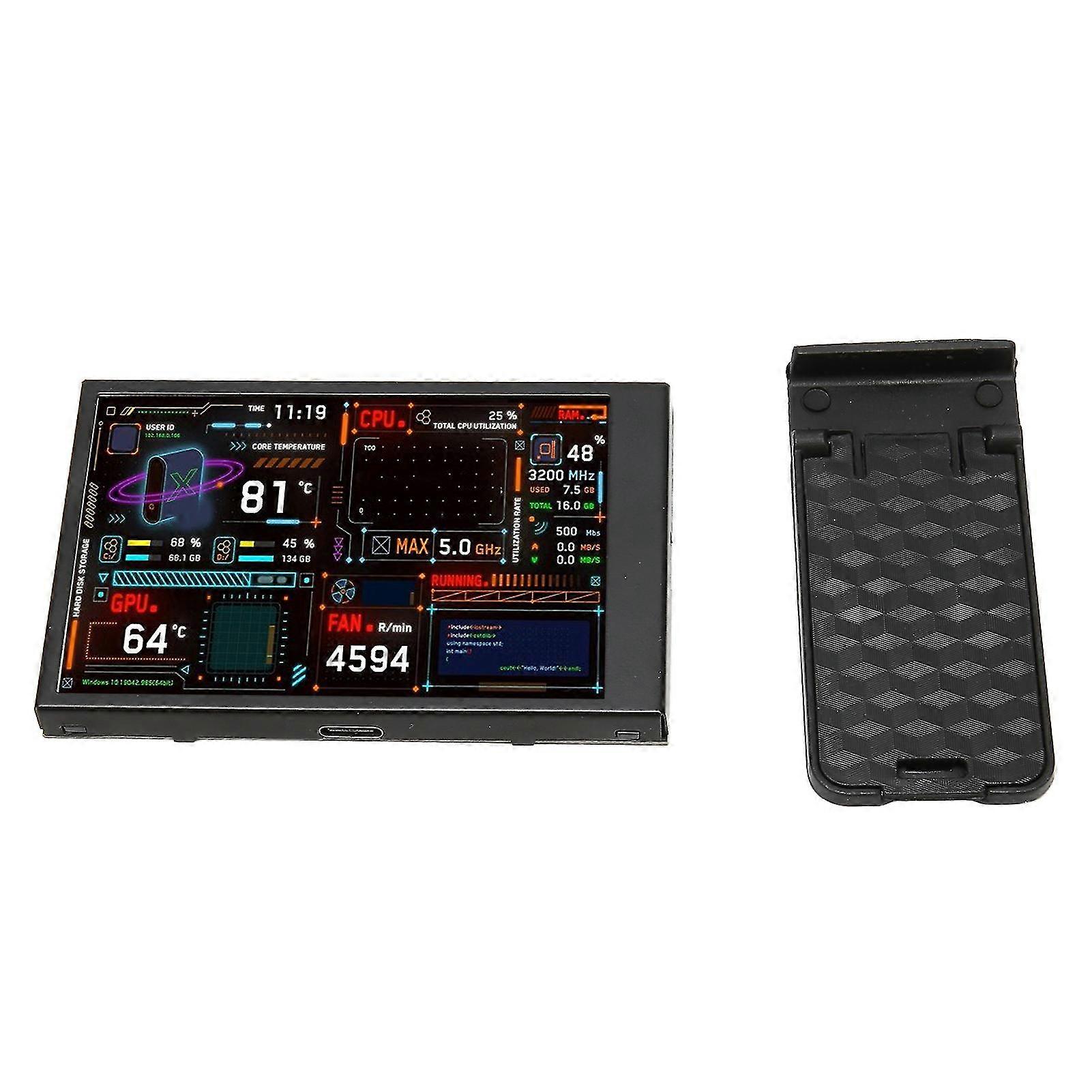 Computer Temp Monitor 3.5 Inch Ips Dimmable Dual Usb C Theme Editor ...