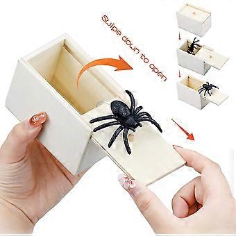 Spider Scare Prank Box, Hilarious Wooden Scare Box,Handmade Fun Joke ...
