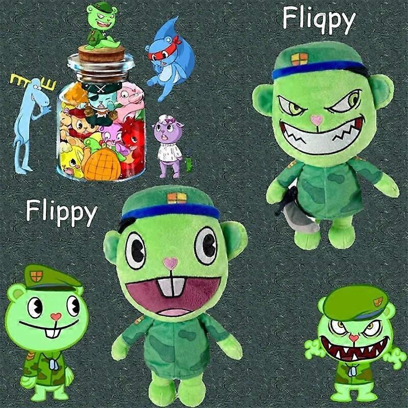 HTF Happy Tree Friends Plush Toy Flaky Flippy Fliqpy Nutty Plushie ...