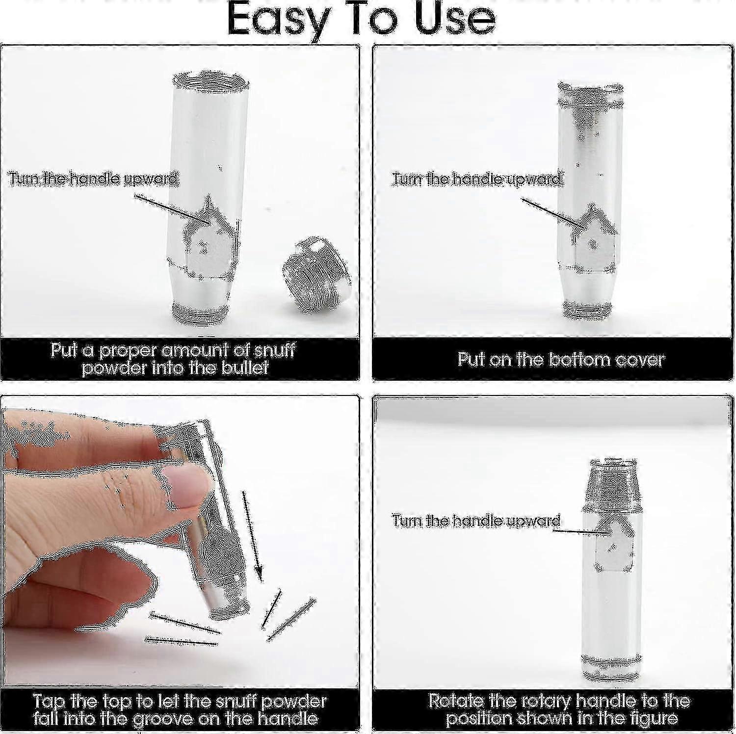 Dispenser Dispenser Aluminum Sniff Snuff Bottle Bullet Discreet And ...