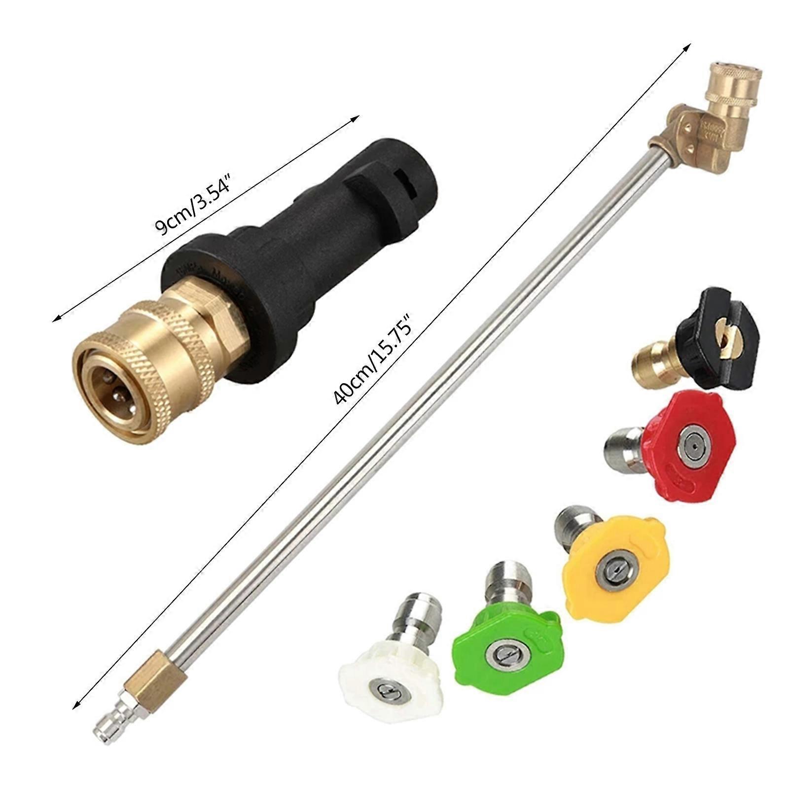 High Pressure Cleaning Extension Rod Set with 5 Nozzles Pressure Washer ...