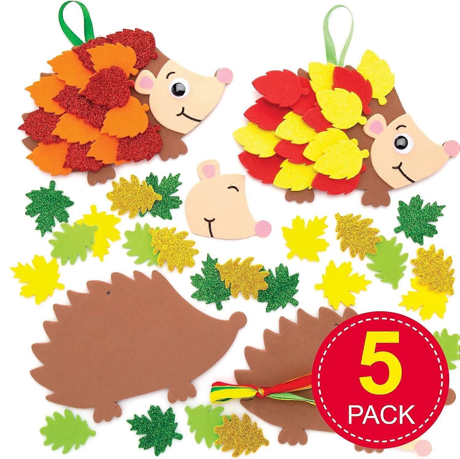 Leafy Hedgehog Kits (Pack of 5) - Fall and Winter Crafts for Kids ...