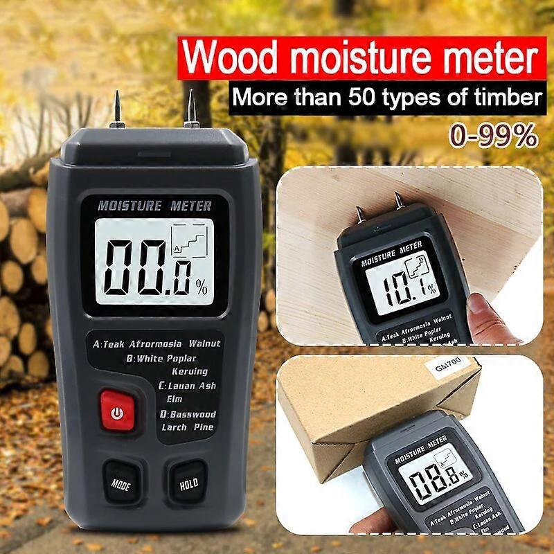 0-99.9% Two Pins Digital Wood Moisture Meter Wood Humidity Tester ...