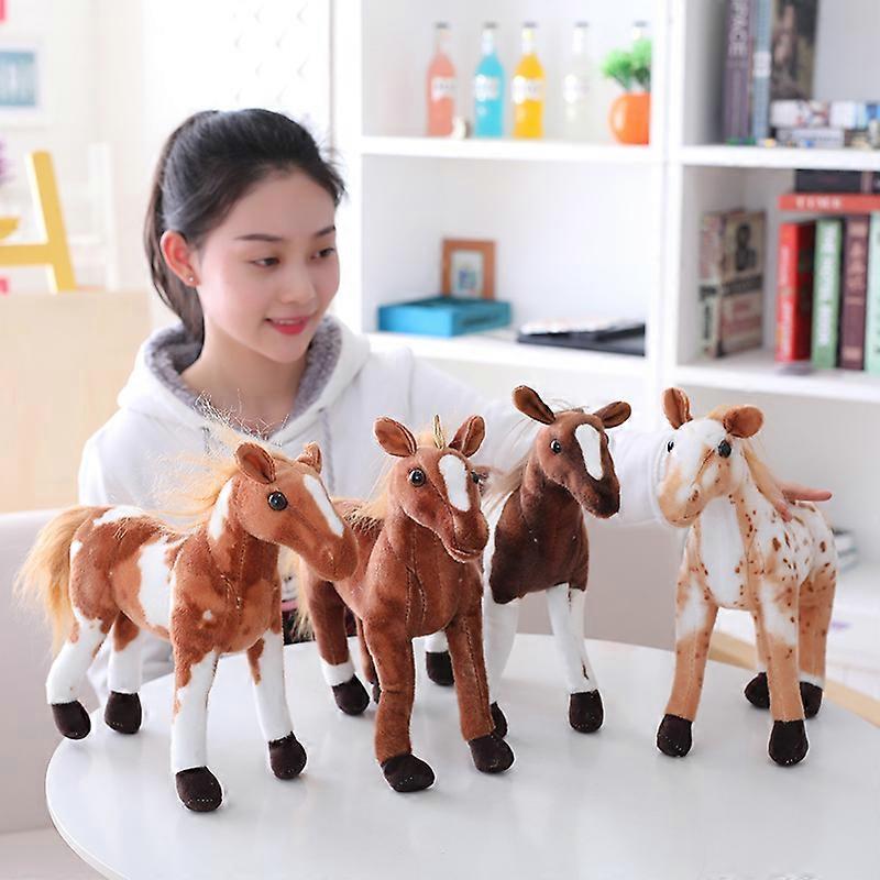 28-70CM Simulation Horse Plush Toys Cute Stuffed Animal Doll Soft ...
