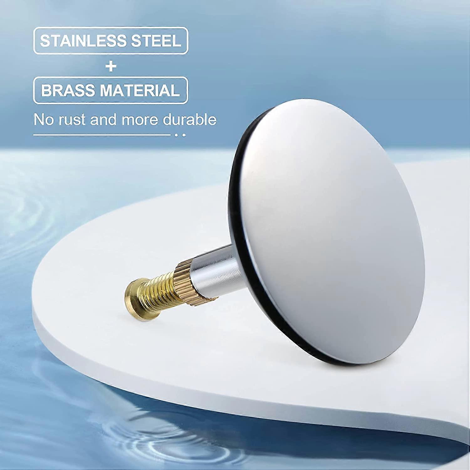 Universal Bath Plug 43 mm, Brass Drain Plug with Chrome Surface, Rust ...