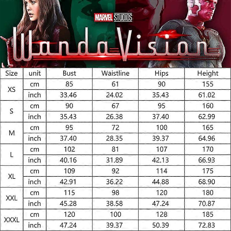 Wanda Maximoff Cosplay Wanda Vision Scarlet Witch Cosplay Costumes ...