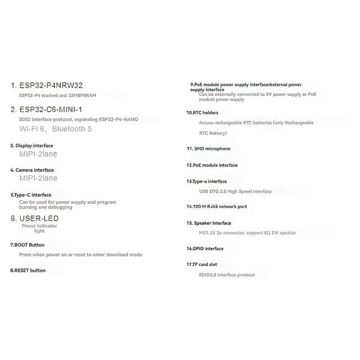 ESP32-P4-NANO Development Board+POE Module+Speaker Kit Dual-Core RISC-V ...