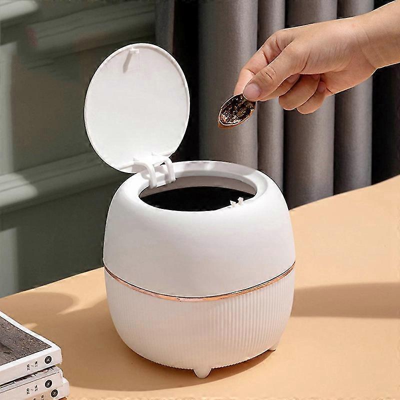 Fashion Desktop Trash Can Dustbin Bin Household Mini Bedside Waste Bin ...