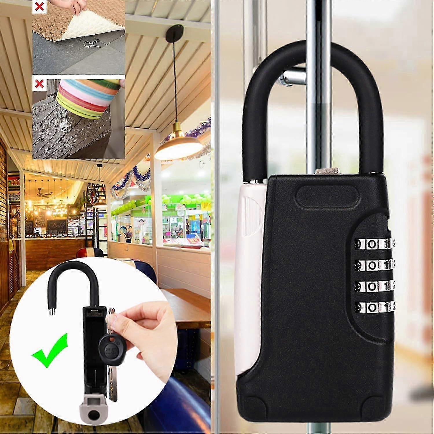 Key Lock Box With Code, Waterproof Key Box, Portable Push Button Key ...