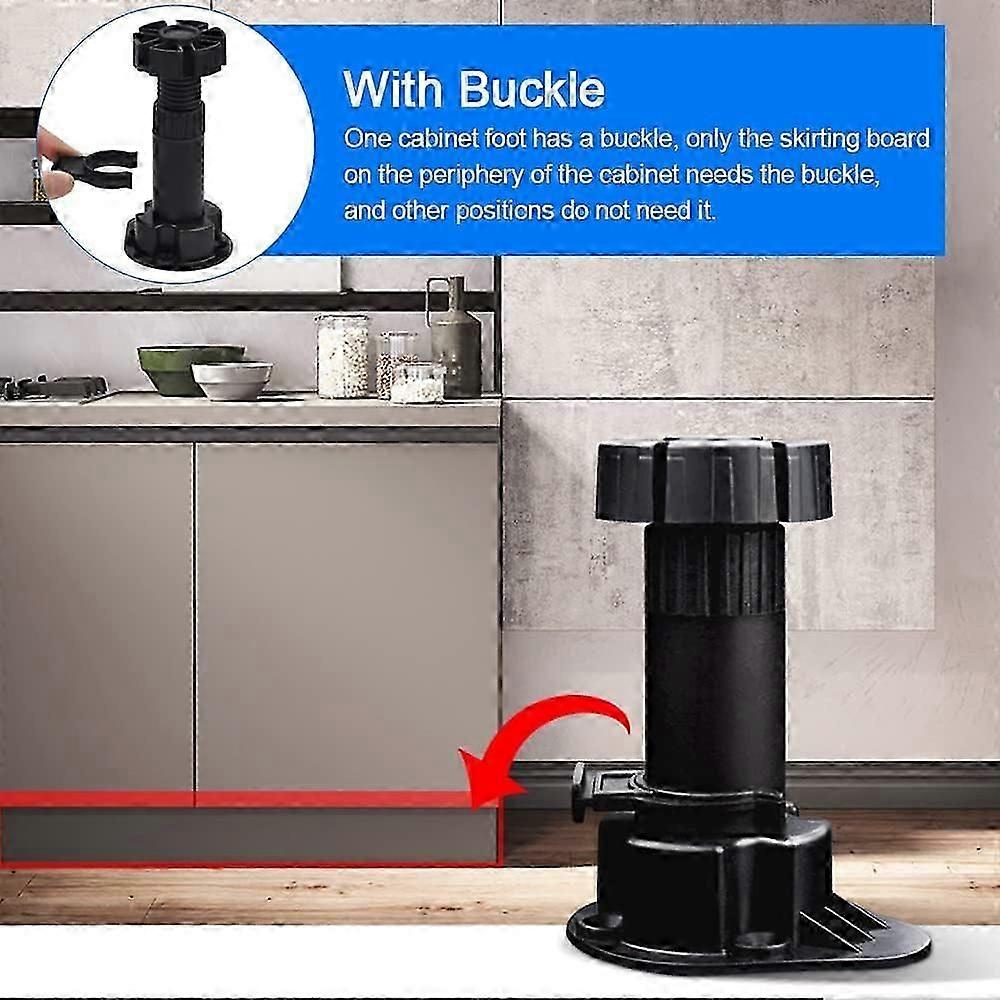 Furniture Feet 20Pcs Adjustable Height Plastic Cabinet Cupboard Foot ...