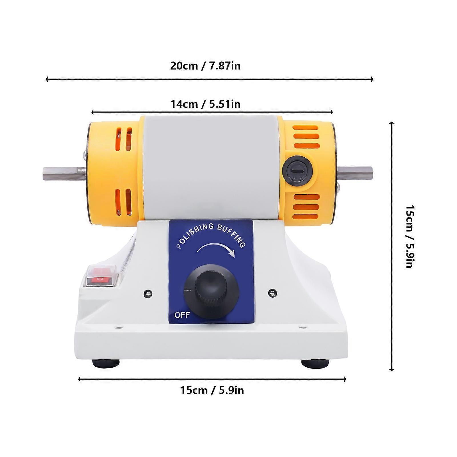 320W 220V Adjustable Speed Dual Head Polishing Machine Tabletop Grinder ...