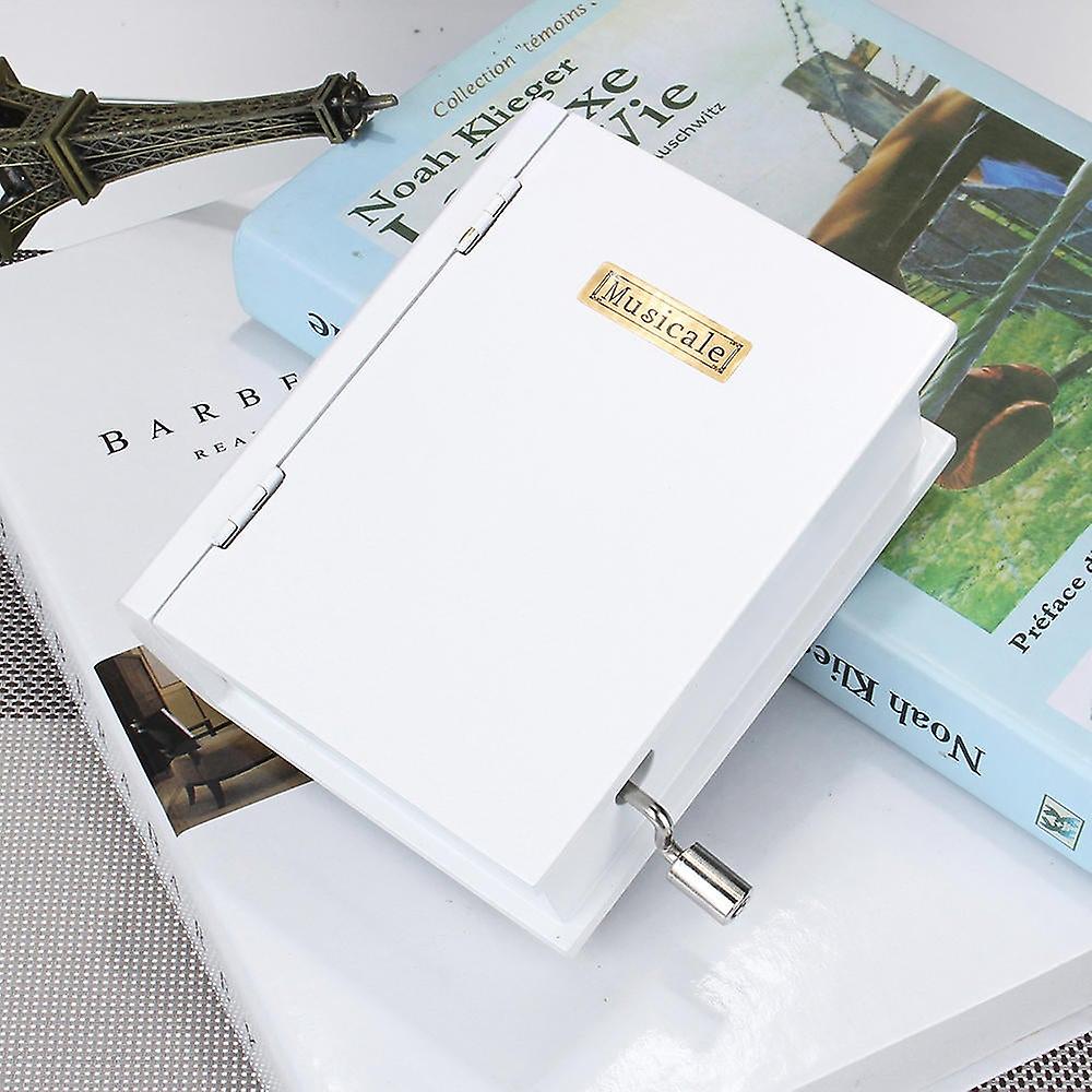 15 Tone diy hand cranked books type music box with hole puncher and ...