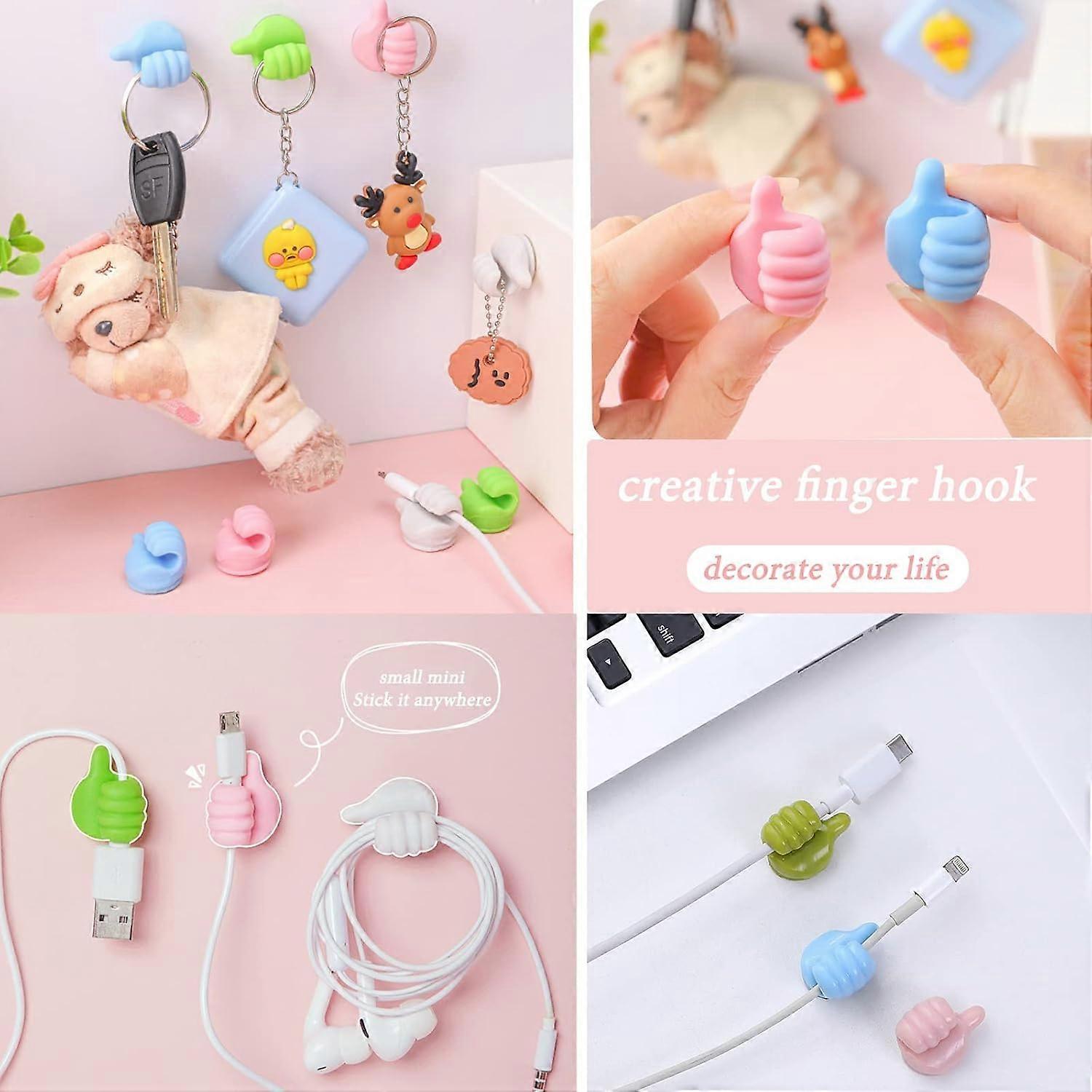 Creative Silicone Thumb Hooks - Multi-purpose Cable Organizer & Key ...