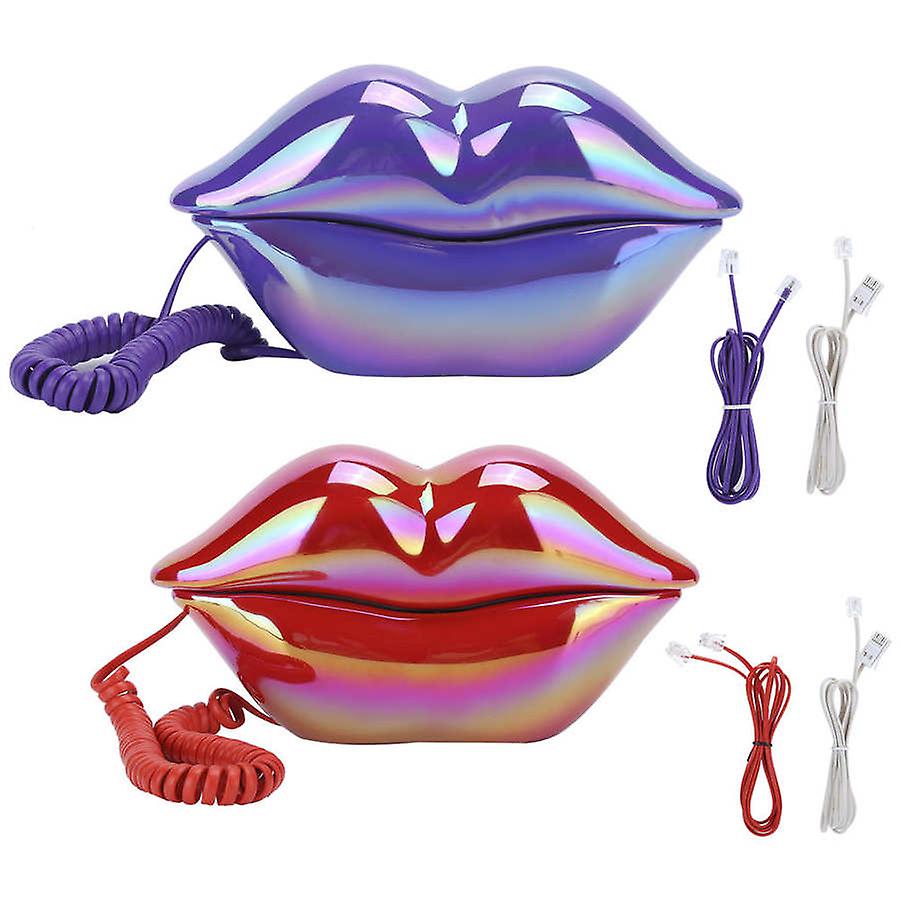 Wx-3016 Mouth's Lips Shape Telephone Home Office Desktop Telephone ...