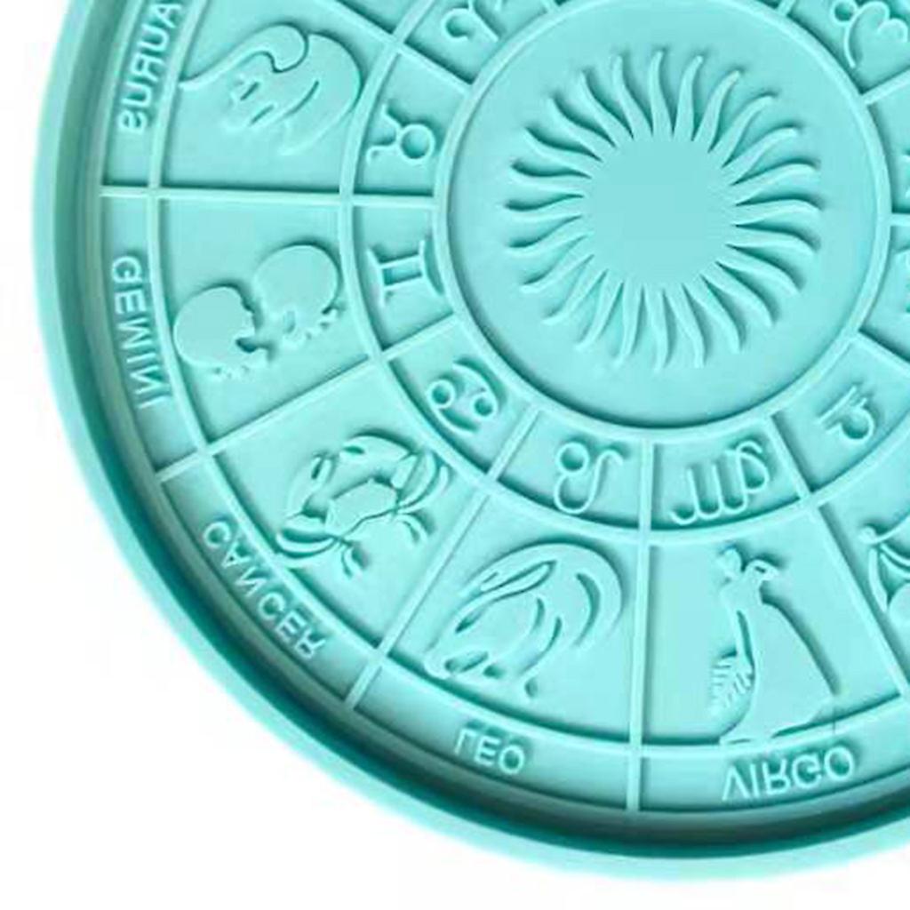 Round Fruit Plate Casting Mold 12 Constellation Divination Tray ...