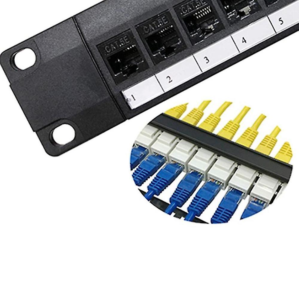 8 Port Straight-through Cat6 Patch Panel Rj45 Network Cable Adapter ...