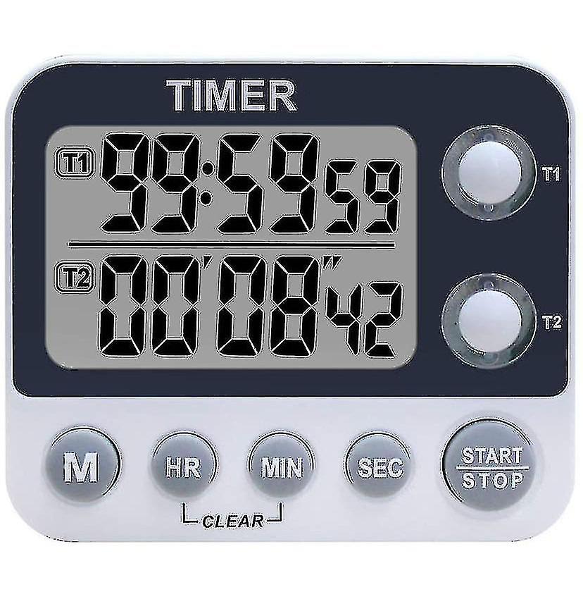 Digital Kitchen Timer Magnetic Large Screen Countdown Timer Clock 2 ...