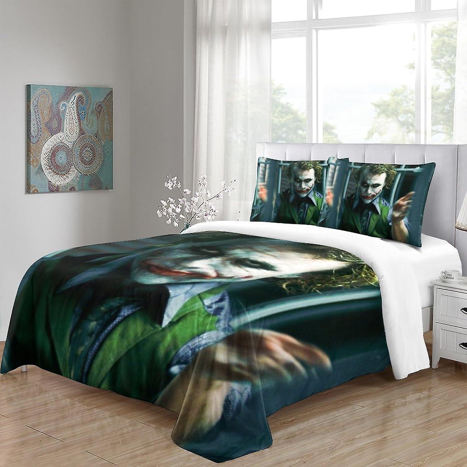 HOUKIG 3 Piece Joker Comforter Set 3D Superheroes Printed Bedding ...