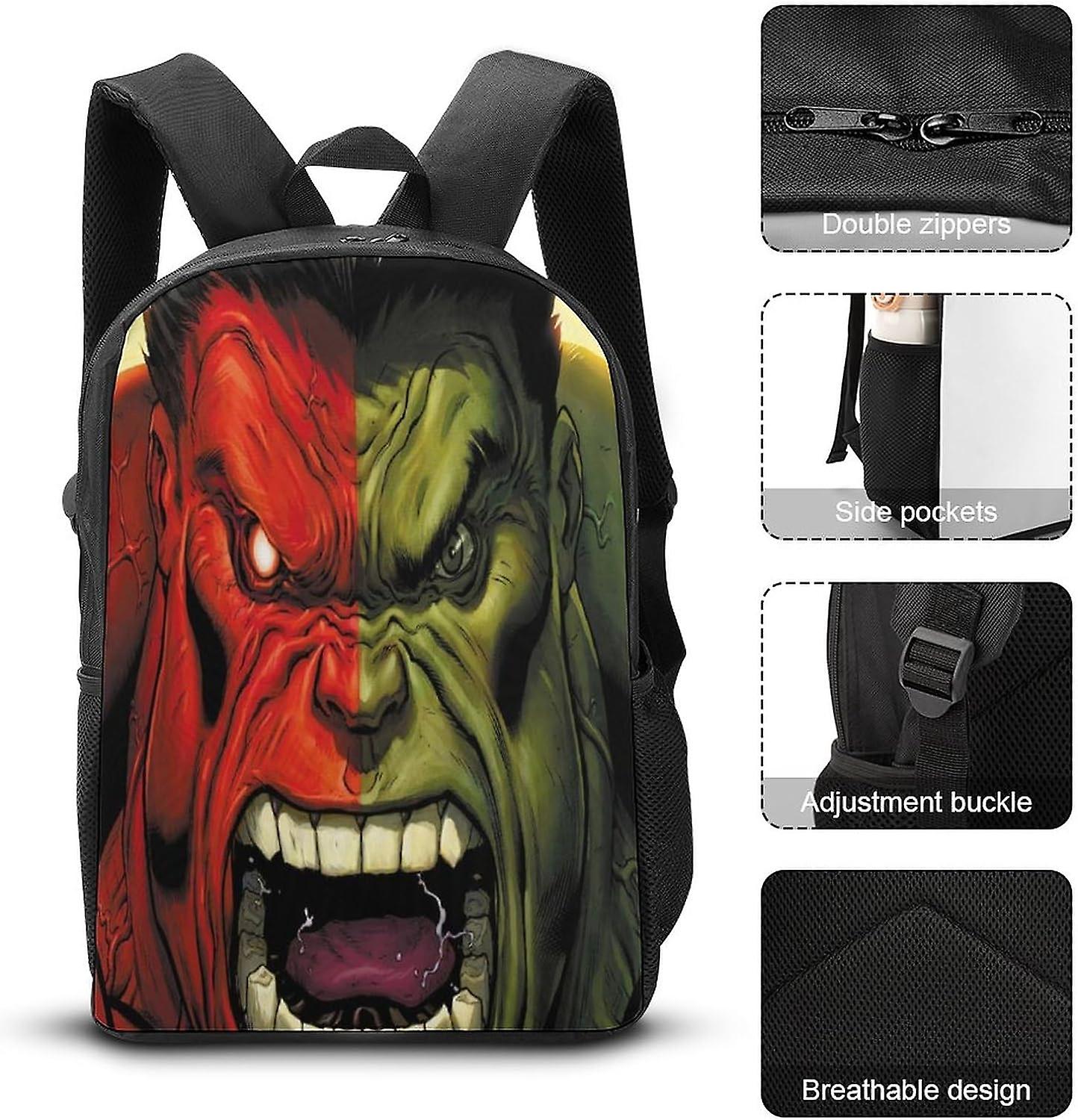 Super Hero Hulk Backpacks Kids School Backpack School Bag 3D Printed ...