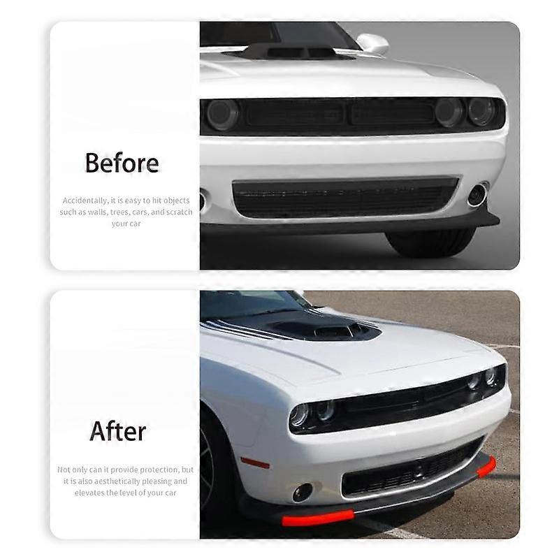 2x Front Bumper Lip Shovel Protector Strip Body Kit Diffuser Spoiler ...