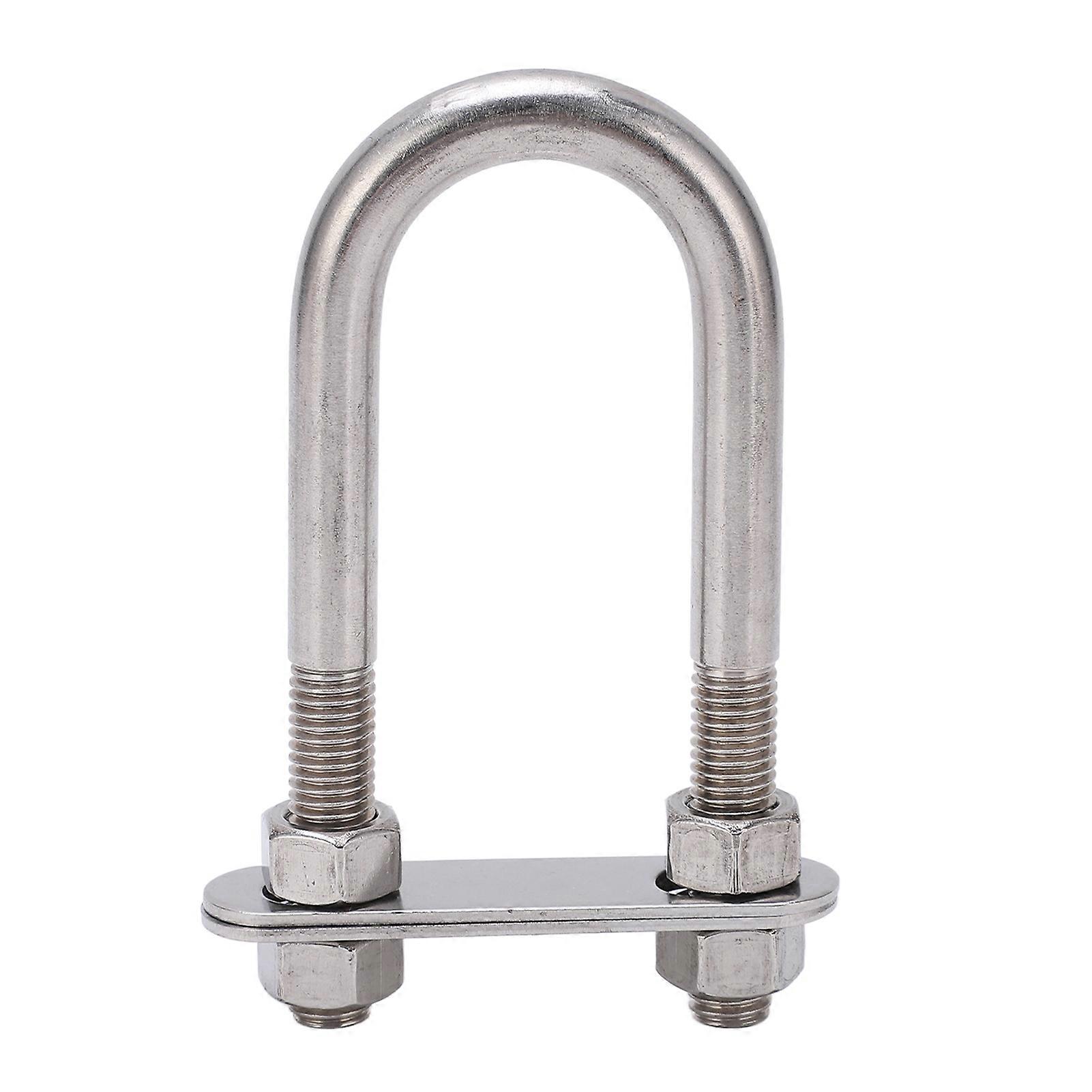 12x130mm Marine Bow Stern Eye U Bolt with Adjustable Screw Stainless ...