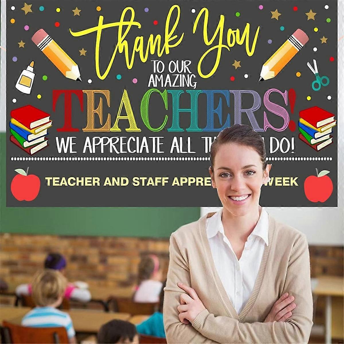 90x150cm Photography Backdrops Teachers Day Thank You Teachers ...