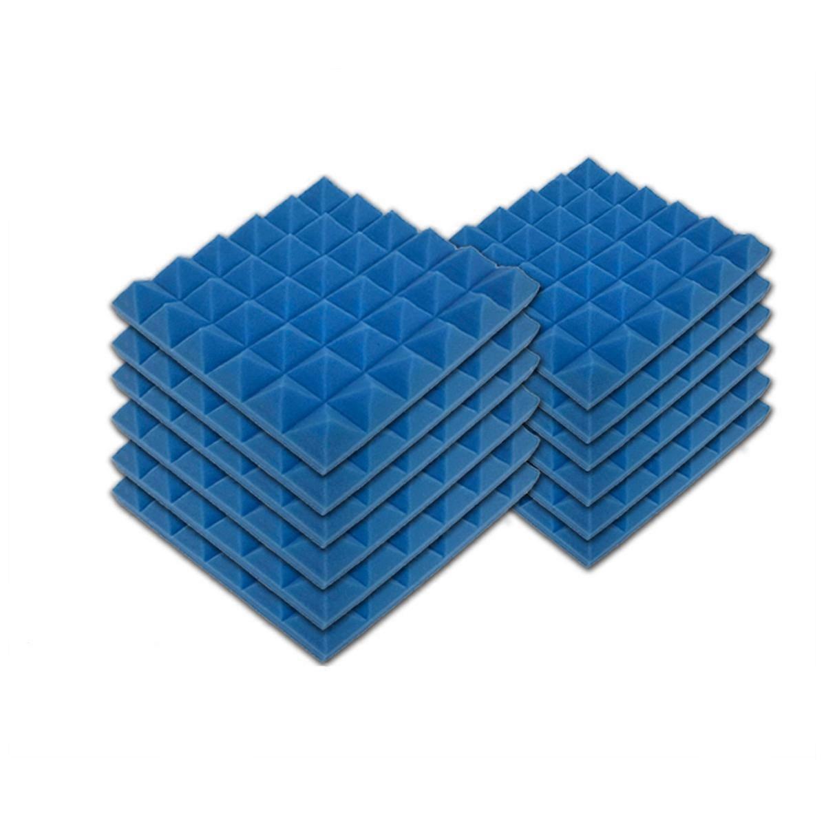 12 PACK Acoustic Foam Panels Fireproof Pyramid Soundproof Studio Wall ...