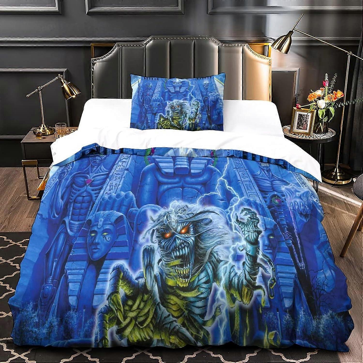 Eddie Pieced Bedding Set with Duvet Cover and Pillowcase, Microfiber ...