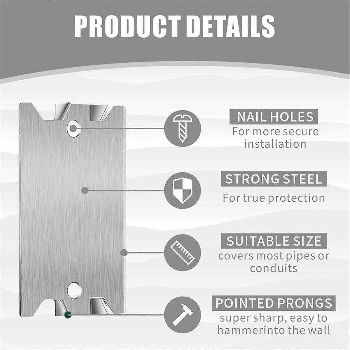 30Pcs Nail Board-Steel Safety Panels for Protecting Pipes and Wiring ...