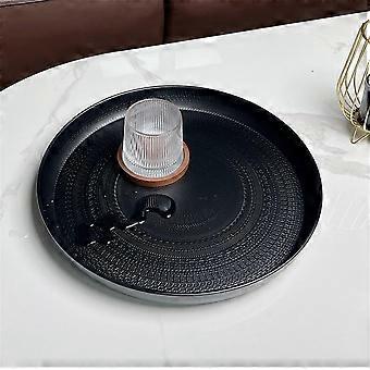 Round Tray, 13inch-Serving Tray, Luxury Decorative Tray, Coffee Table ...