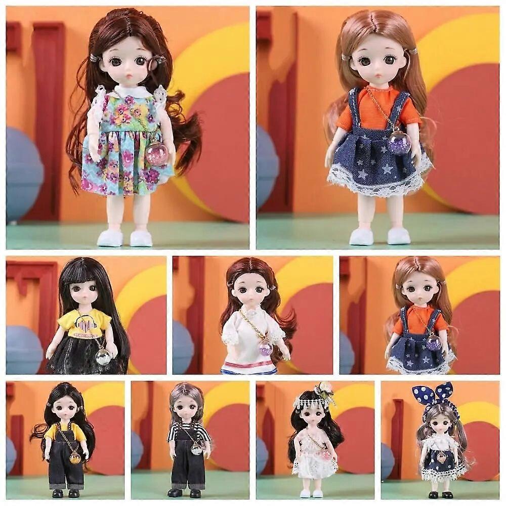 Dress Up BJD Dolls Ancient Dress Doll PVC with Clothes Removable Joints ...