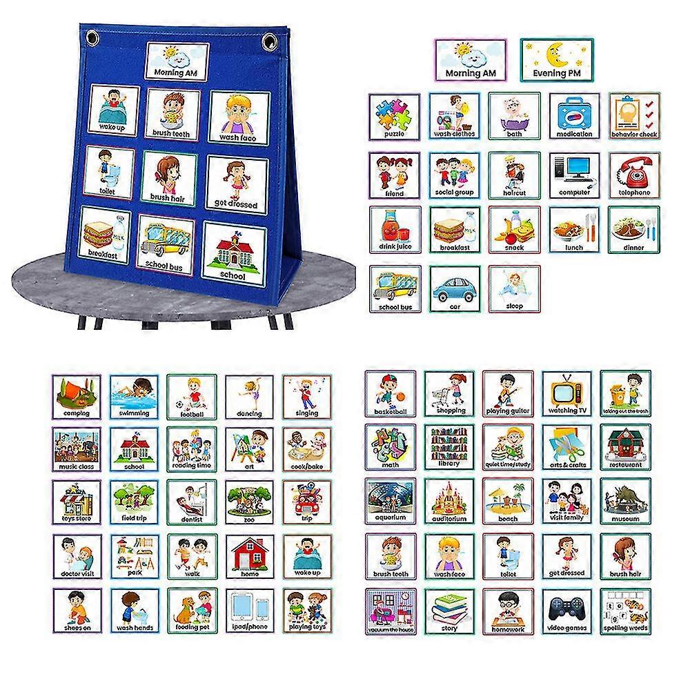 Children's Visual Schedule Calendar, Two-in-one Daily Housework Planner ...