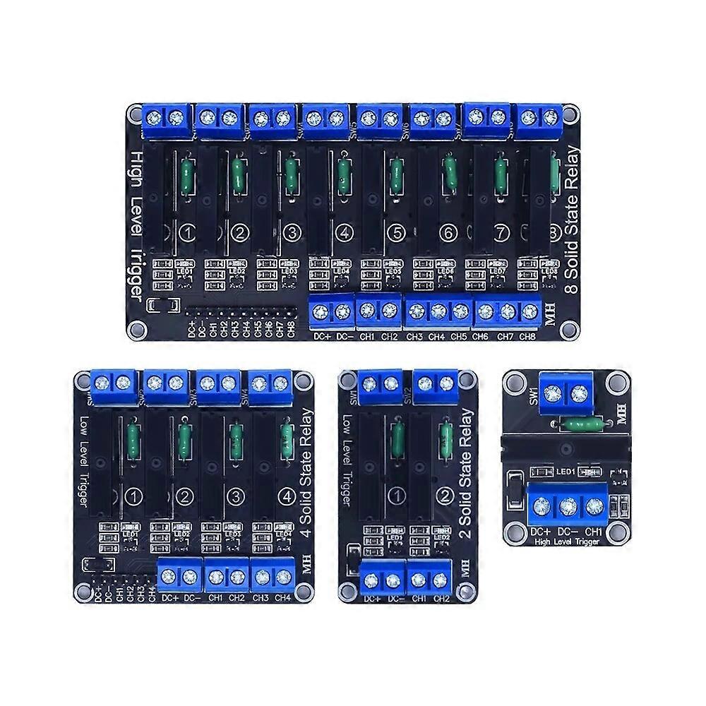 1 2 4 8 Channel 5V 12V 24V DC Relay Module Solid State High Level SSR ...