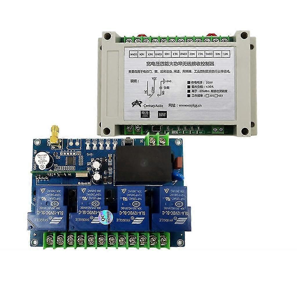 4 Channel Relay Switch Rf Wireless Remote Control System Receiver ...