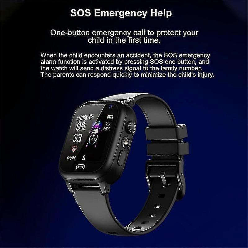 Kids Smart Watch Sos Gps Location Video Call Sim Card For Children ...