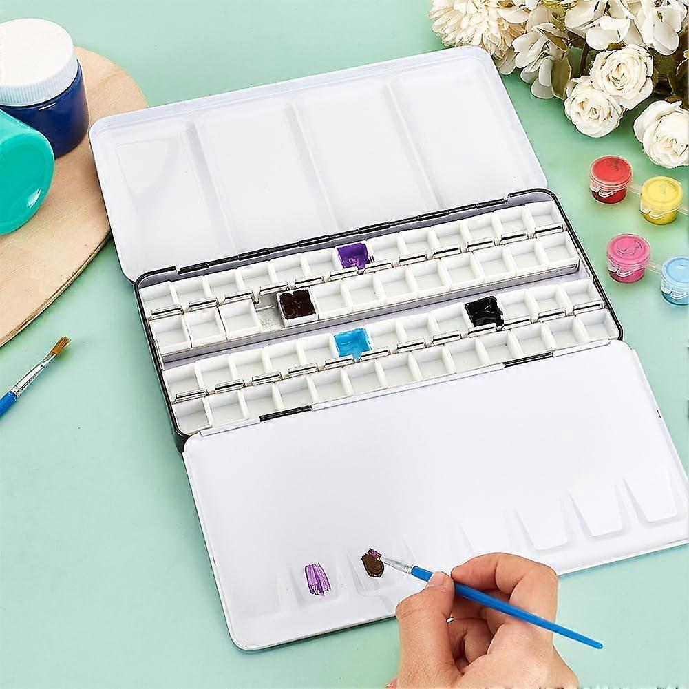 Black Paint Palette Box Empty Watercolor Tins Box Metal Empty Paint ...