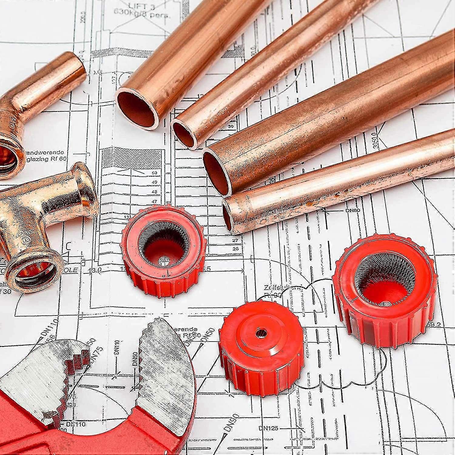 6 Pieces Copper Pipe Cleaners, Handy Sized Plumber, Tube Cleaning Brush ...