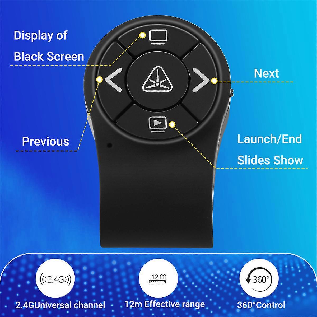Wireless Presenter RF 2.4G Finger Ring Remote PowerPoint PPT Slides ...