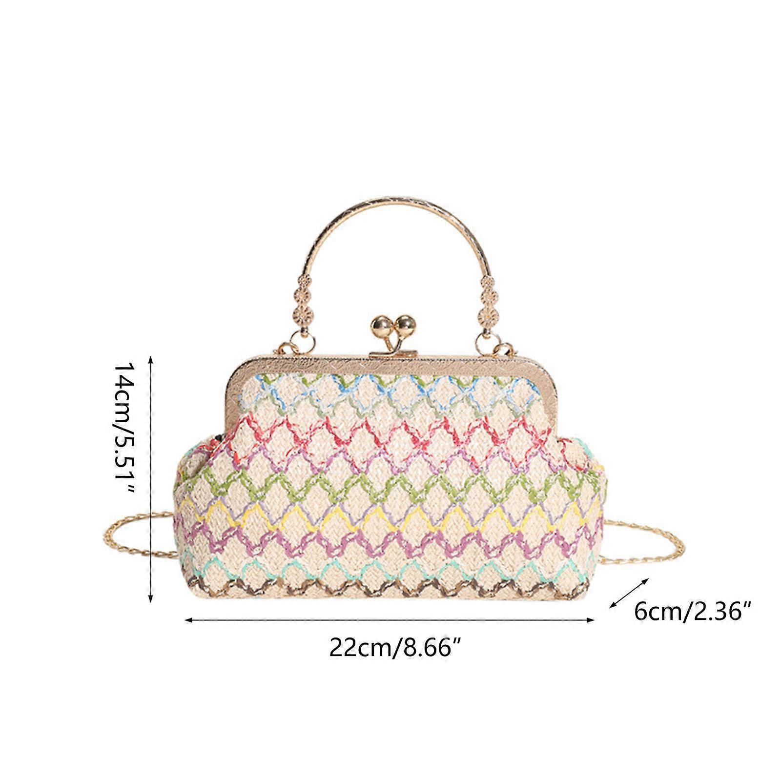 Summer Top Handle Handbag Straw Bag Crossbody Bag Stylish Handbag for ...