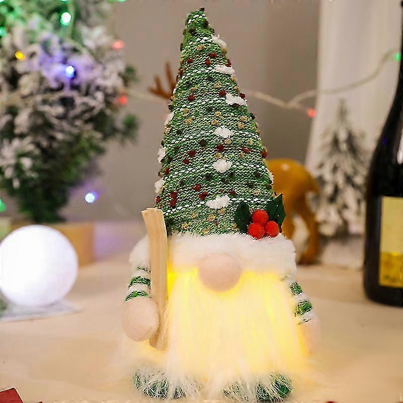 Christmas decorations, American country knitted faceless doll with ...