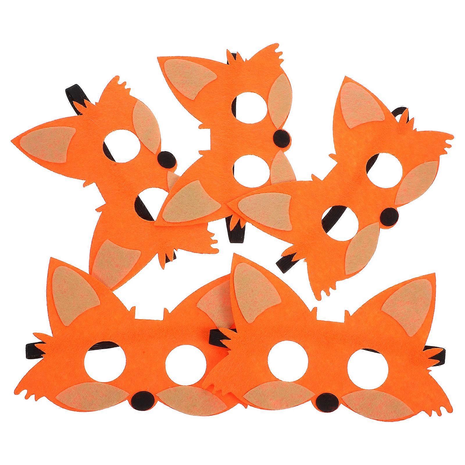 Halloween Masquerade Mask Felt Fox Masks Kids Costume Party Decorative ...